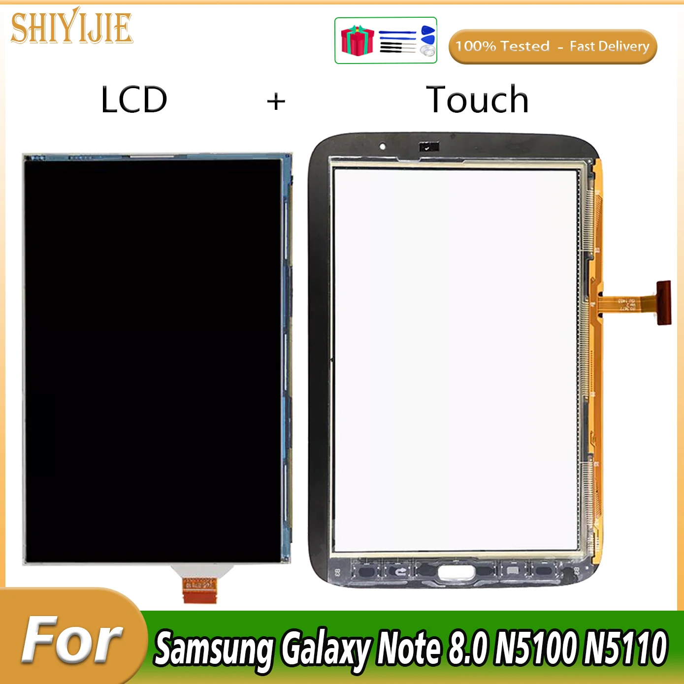 LCD Display For Samsung Galaxy Note 8.0 N5100 N5110 GT-N5100 GT-N5110 LCD Touch Screen Digitizer ...