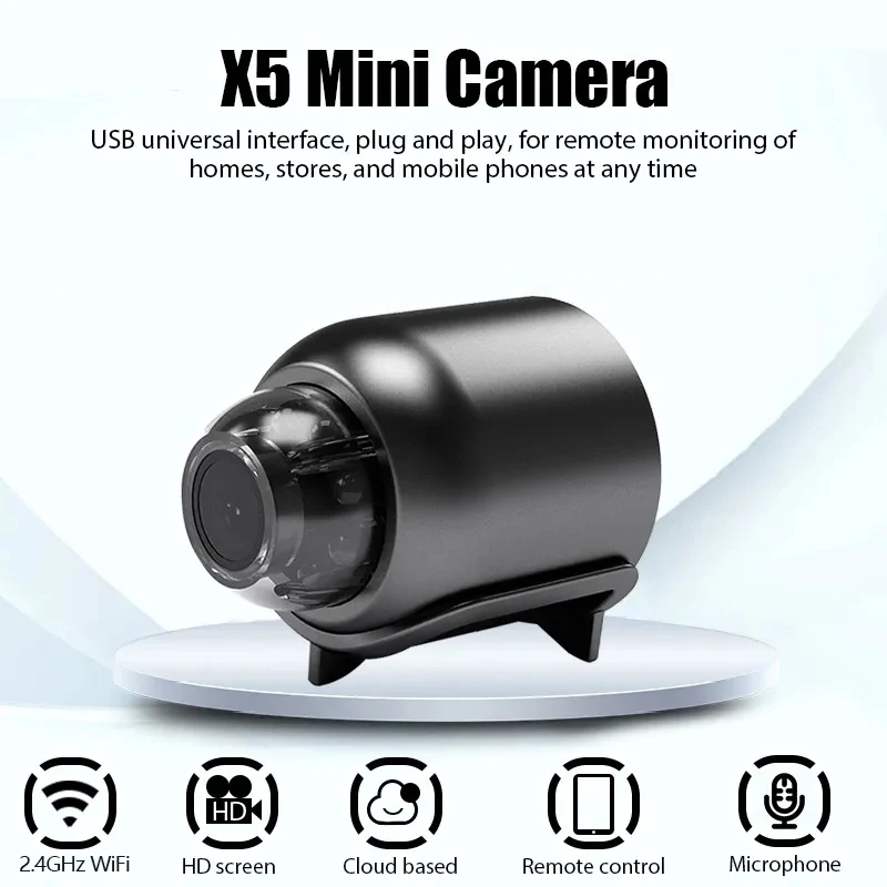 Smart-Home-Mini-DV-Cam-2-4G-X5-Mini-Camera-WiFi-Wireless-Security ...