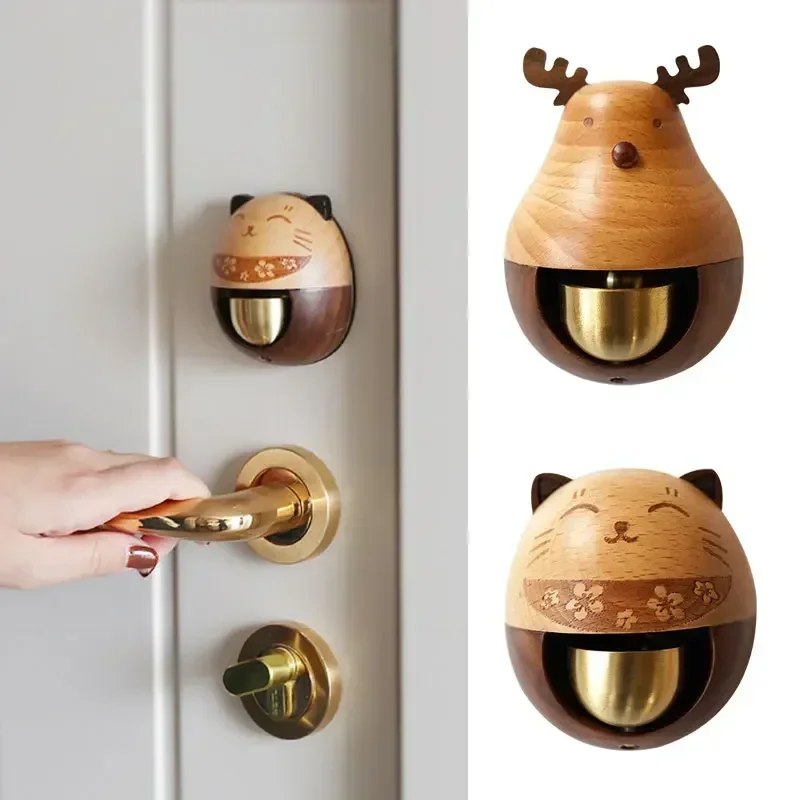 Elk-Cat-Wind-Chimes-Japanese-Wooden-Doorbell-Hanging-Wind-Bell-Decor ...