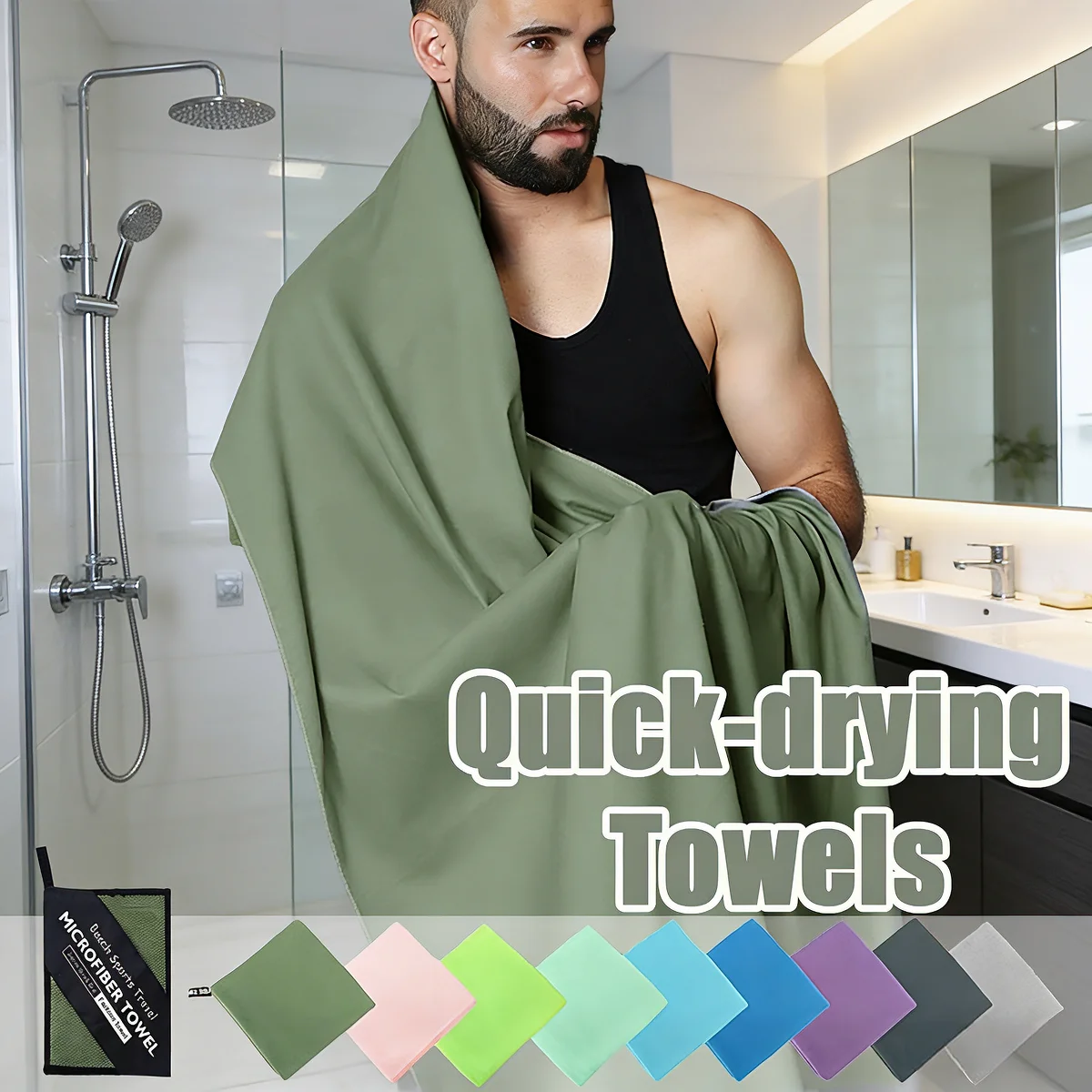 Premium High Quality 6 Sizes Microfiber Towel Quick Dry Ultra Absorbent ...
