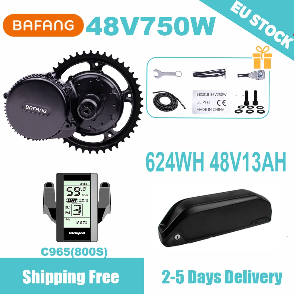 Bafang Motor BBS02B 48V 750W 8Fun Mid Drive Motor Electric Bicycle ...