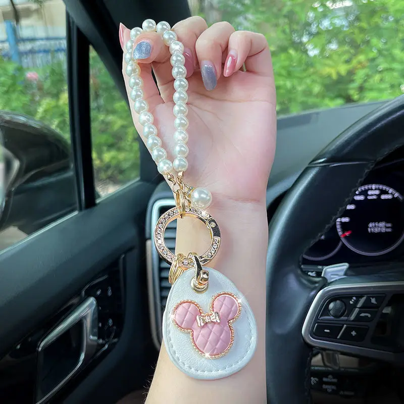 Cartoon-Car-Key-Ring-Pendant-Cute-Girl-Car-Key-Chain-Bead-Necklace ...