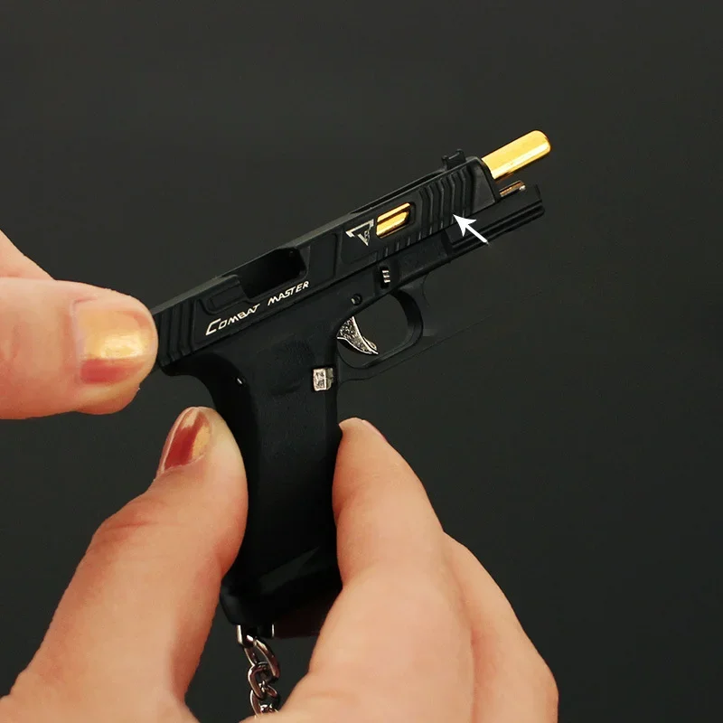 Pistol-Shaped-Keychain-Charm-Realistic-Model-Removable-Magazine ...