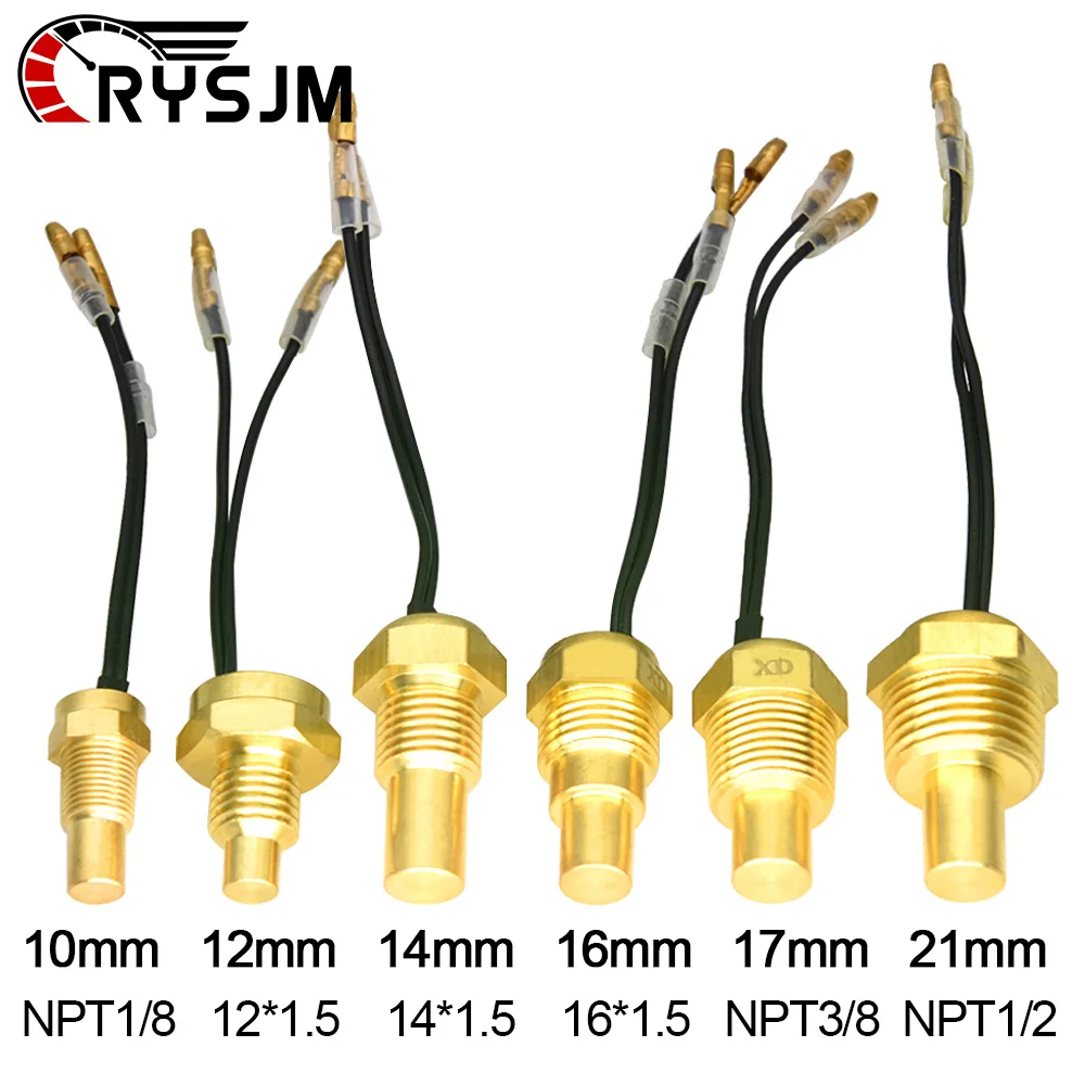 12V/24V Water Temperature Sensor Temp Sender 50K Head Plug 10MM 12MM ...
