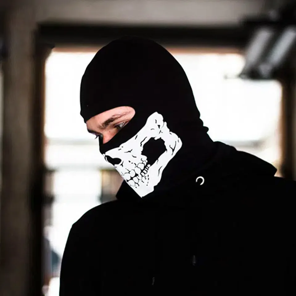 Ghost Glow Mask Ghost Skull Balaclava Full Face Mask - Skeleton Costume ...