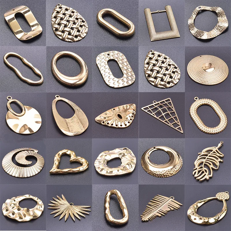 6Pcs-Lot-Stainless-Steel-Boho-Palm-Leaf-Feather-Pendant-For-Jewelry ...