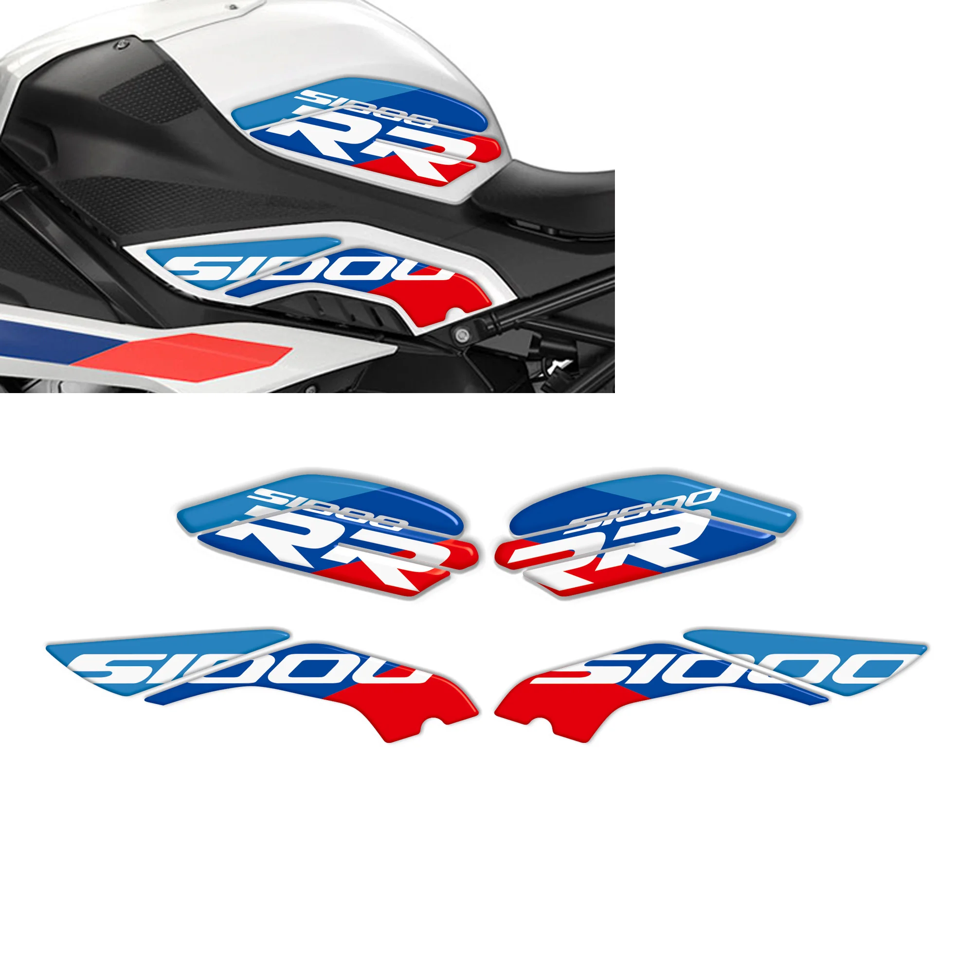 Motorcycle 3D Tank Pad Protector Stickers for BMW S1000R S1000RR M1000R ...