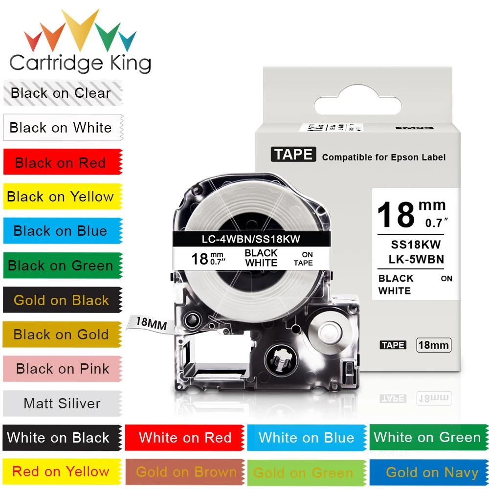 Label Maker | Epson 18mm | Printer Ribbons - 1pcs 18mm Label Compatible ...