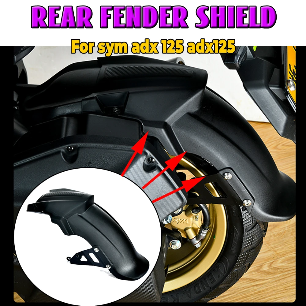 For-SYM-ADX-125-Adx125-2023-2024-Motorcycle-Rear-Fender-Water-Shield ...