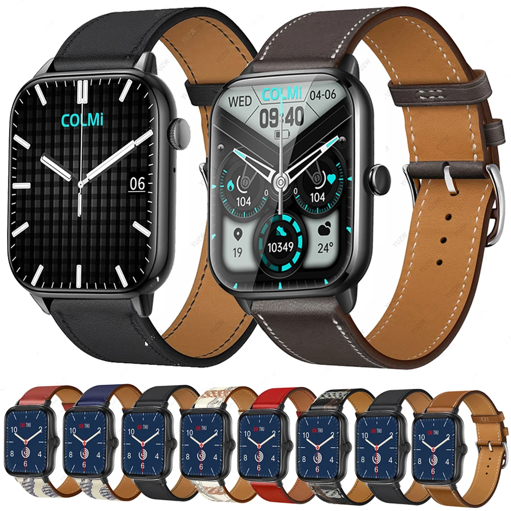 Correas-de-cuero-para-COLMI-C61-C60-I30-COLMI-P28-Plus-pulsera-de-reloj ...