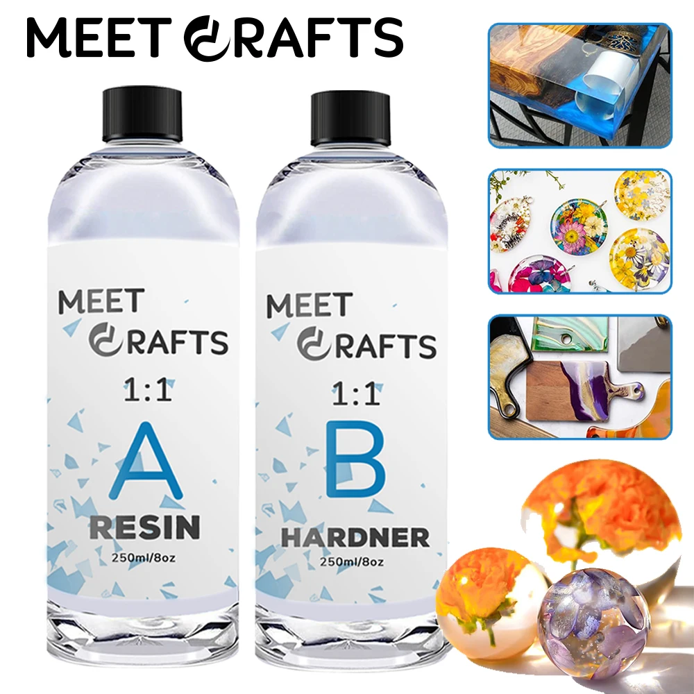 Meetcrafts-1-1AB-Epoxy-Resin-Kit-High-Definition-Crystal-Clear-Diy-Resin-For-Jewelry-Making ...