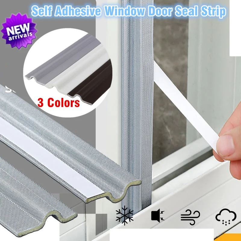 2/4/6M Self Adhesive Noise Reduction Sliding Window Door Seal Strips ...