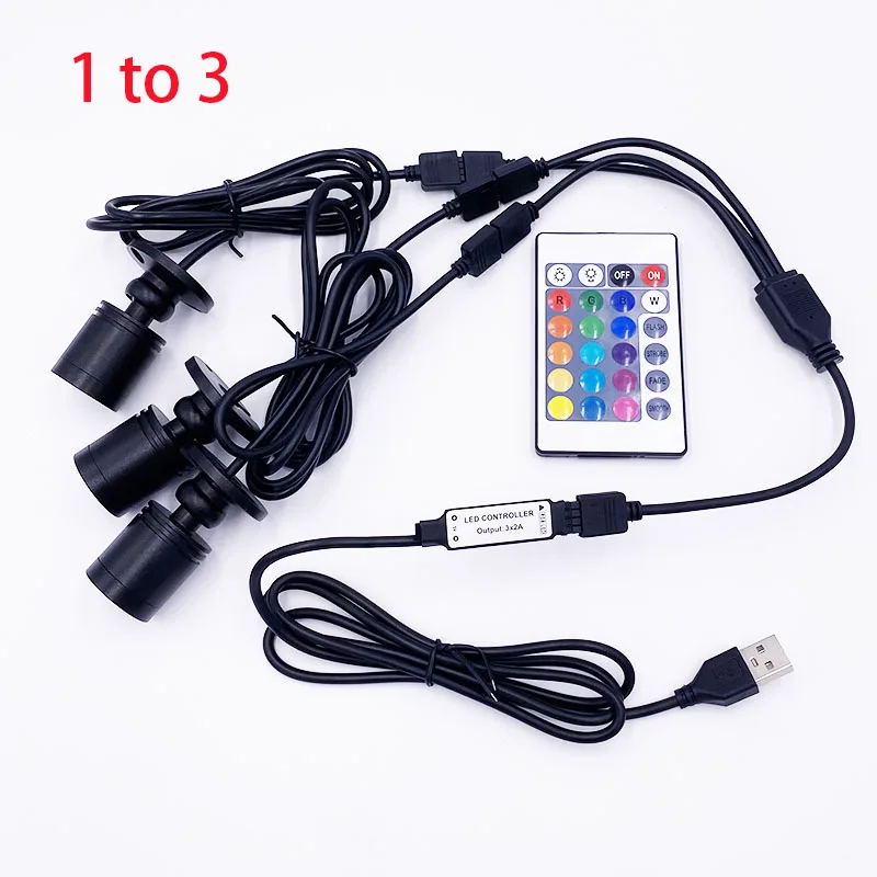 RGB Led Spotlight USB 5V Dimmable Colour Mini Ceiling Spot 1W 3W ...