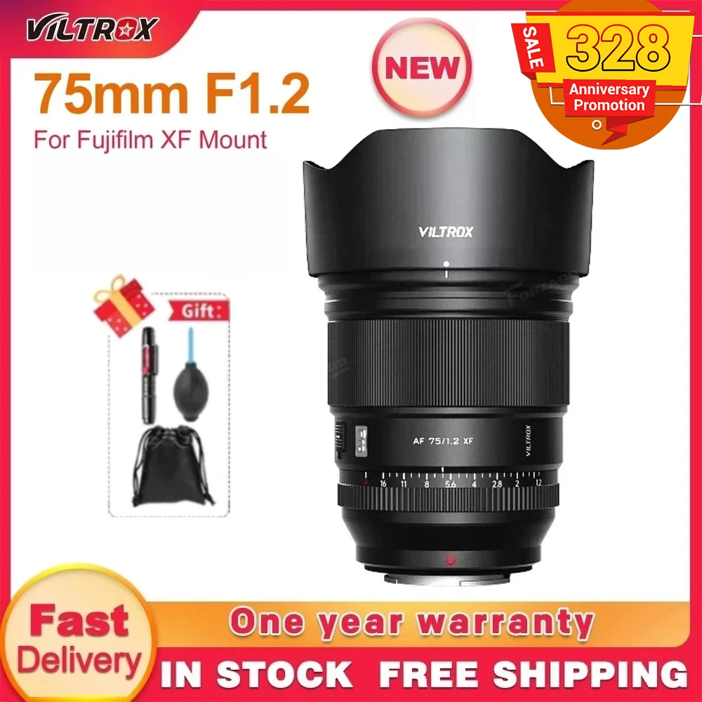 VILTROX 75Mm F1.2 Fuji X Lensa Fokus Otomatis Potret APS C untuk Fujifilm XF Mount Kamera X T4 ...
