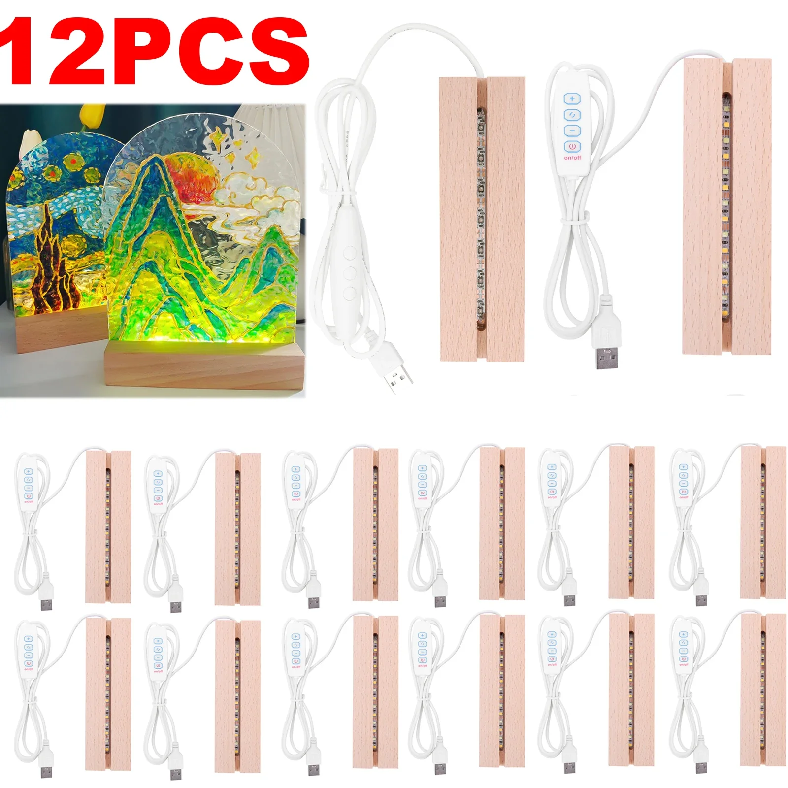 Rectangle-Solid-Wooden-LED-Base-Strip-Luminous-Base-for-Resin-Letter ...