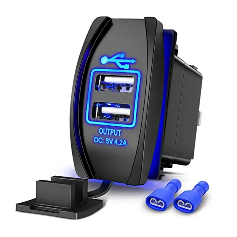 Usb tomada de carga do carro 12 24v 4.2a dupla usb carregador de ...