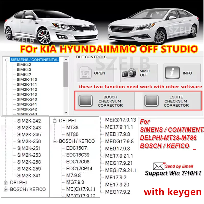 For KIA For HYUNDAI IMMO OFF STUDIO for DELPHI-MT38-MT86 fo BOSCH ...