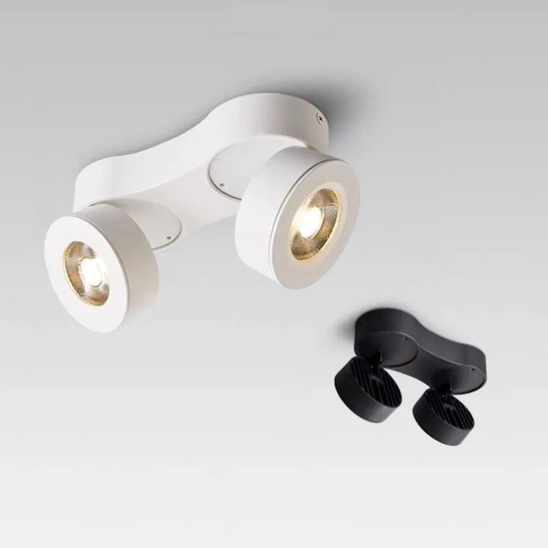 Exposed-spotlight-adjustable-angle-LED-double-head-ceiling-free ...