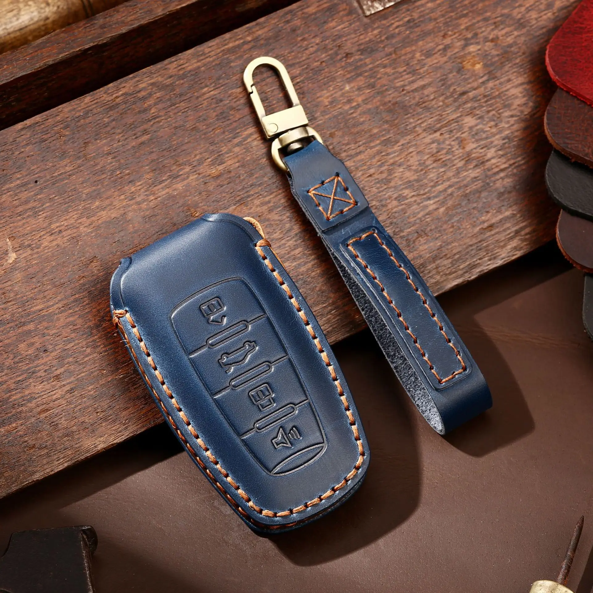 Leather-Car-Key-Case-Cover-for-Great-Wall-Euler-White-Cat-Haval-Jolion ...