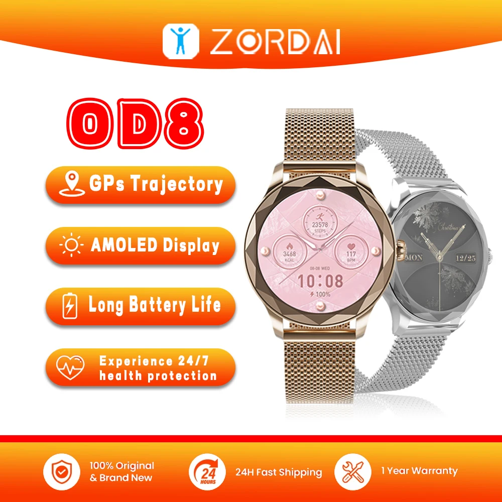 Zordai-OD8-Sport-Smart-Watch-Women-Bluetooth-Call-Smartwatch-IP68 ...