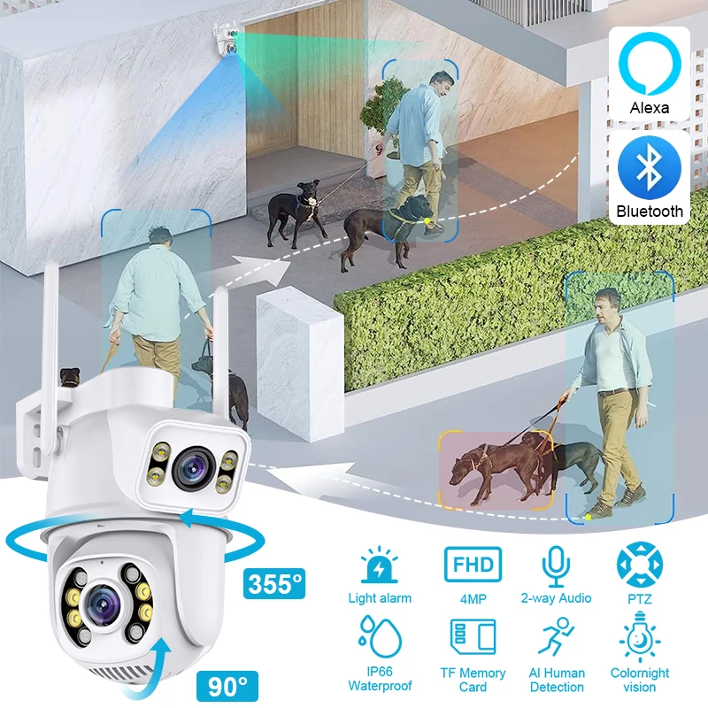 Dual-Lens-Dual-Screen-Camera-4MP-4K-Wifi-Camera-Full-Color-Night-Vision ...