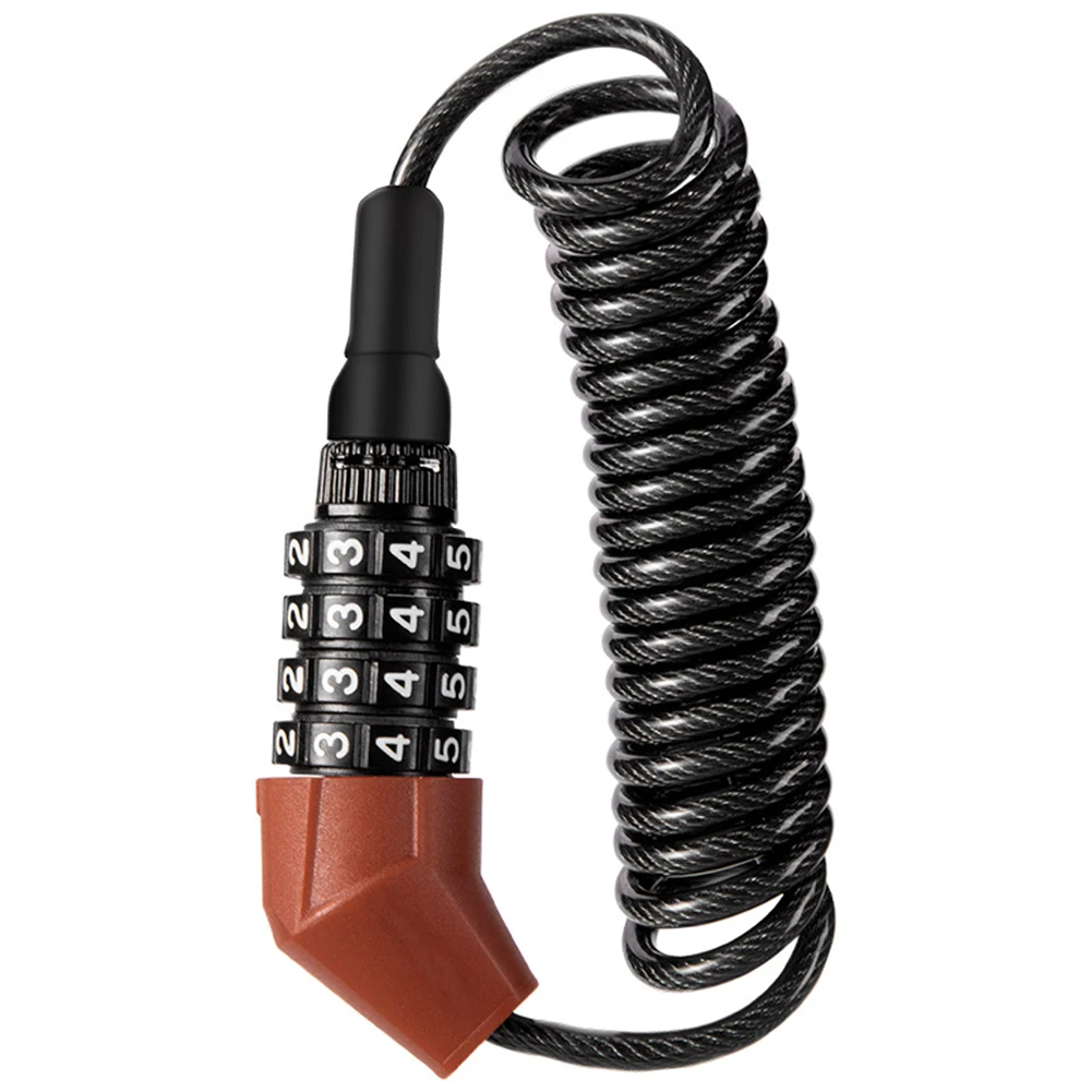 Portable-Bike-Anti-Theft-Resettable-Helmet-Wire-Lock-Password-Safety ...