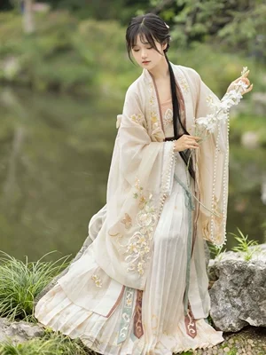 2023 New Embroidered Large Sleeve Shirt Lapel Long Shirt Song System ...