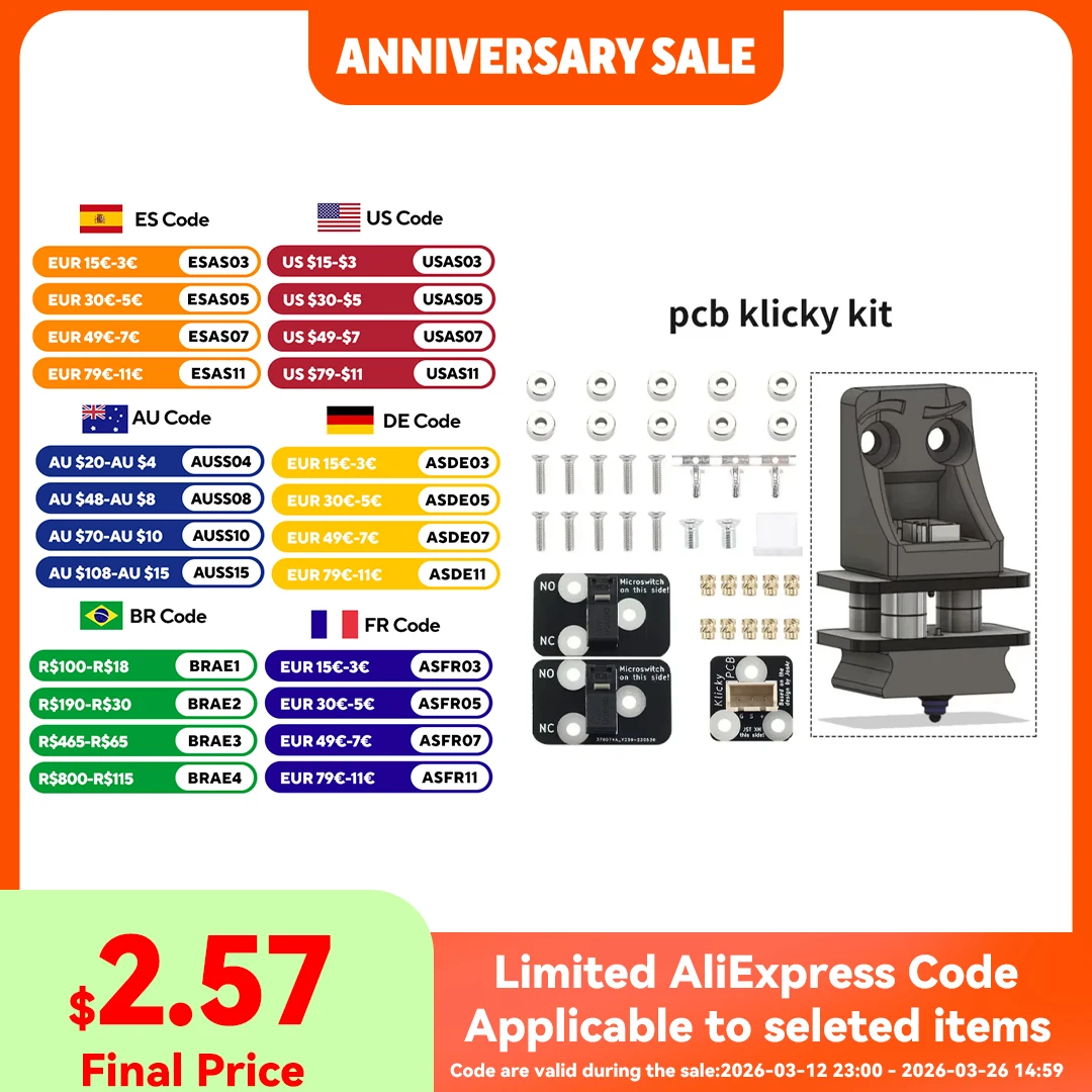 FYSETC PCB Klicky Kit Z Auto Leveling kits 3D Printer Auto D2F-01/D2F ...