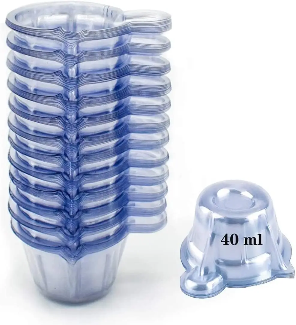 50pcs Urine Cups Plastic Disposable Collection Cups 40ml Testing Pee ...