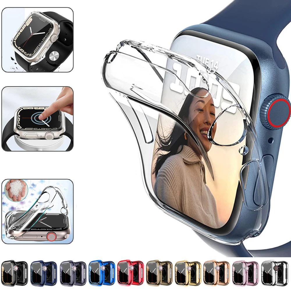 Screen-Protector-For-apple-watch-case-45mm-41mm-44mm-40mm-42mm-38MM ...