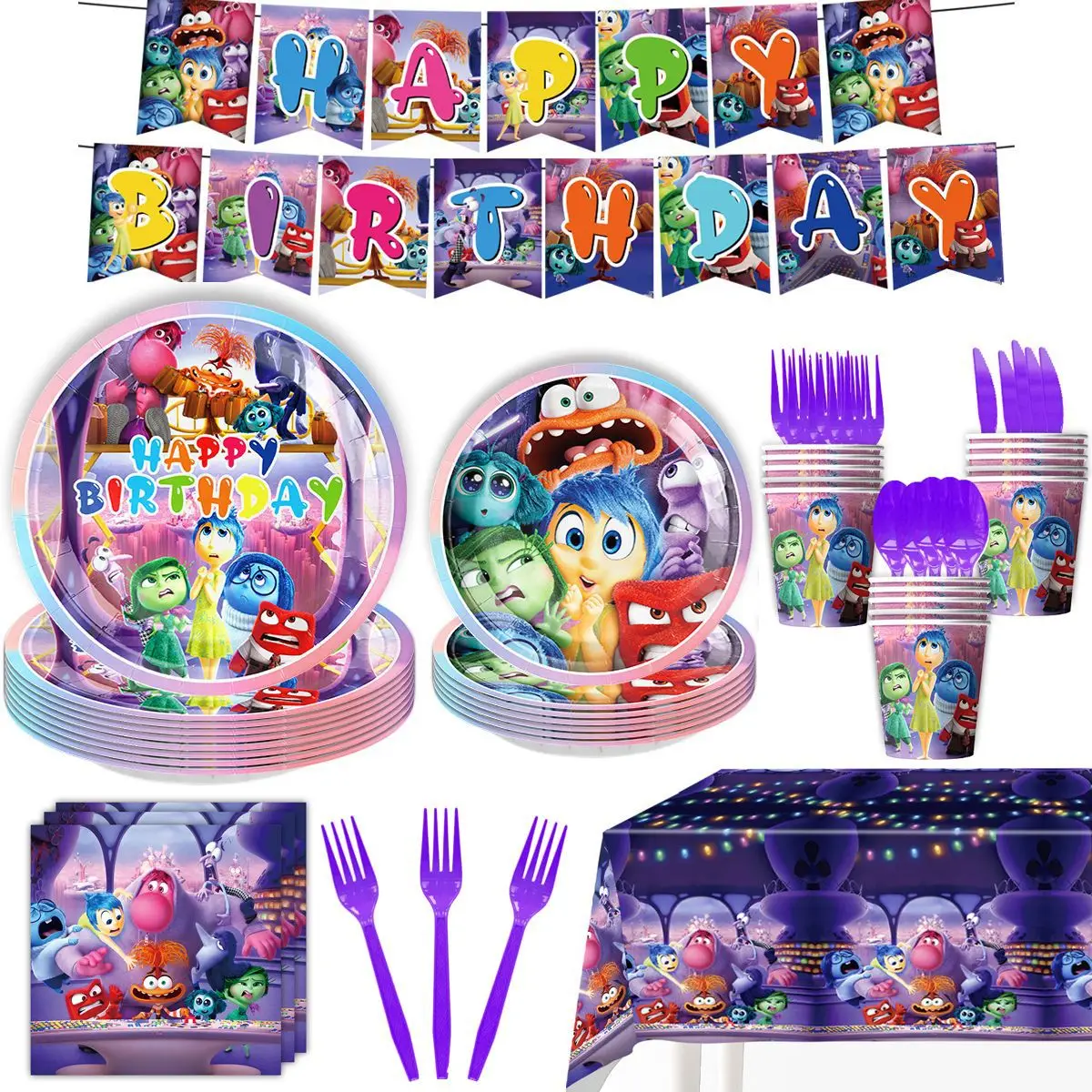 Disney Inside Out 2 party series Party Disposable tableware Cosplay ...
