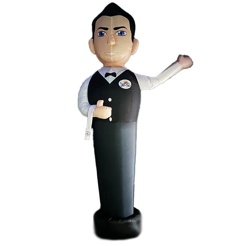 Caf-Restaurants-Coffee-House-Waving-Waiter-Inflatables-Advertising-With ...