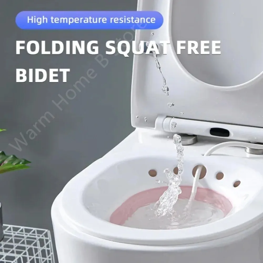 Folding Toilet Bidet Portable Suction Cup Tub Accessories for Pregnant ...