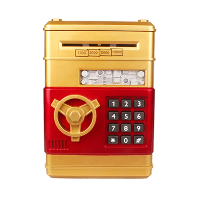 Electronic Piggy Bank ATM Cash Box Cash Slot Machine ATM Bank Safe Bank ...