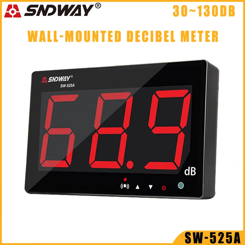 SNDWAY-SW-525A-Digital-Sound-Level-Meter-Digital-Data-Memory-130-DB ...