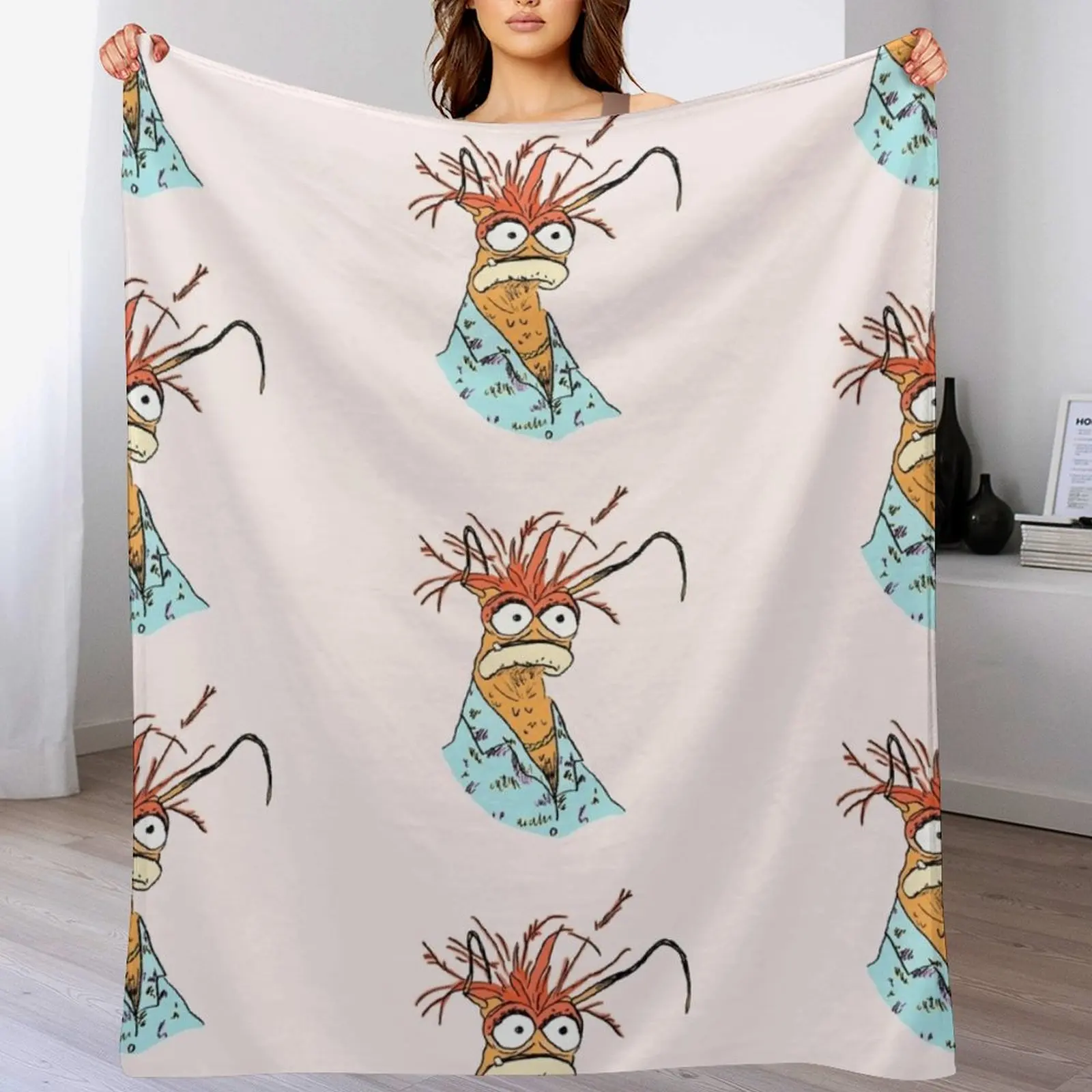 pepe the king prawn. Throw Blanket Vintage Decorative Sofa funny gift ...
