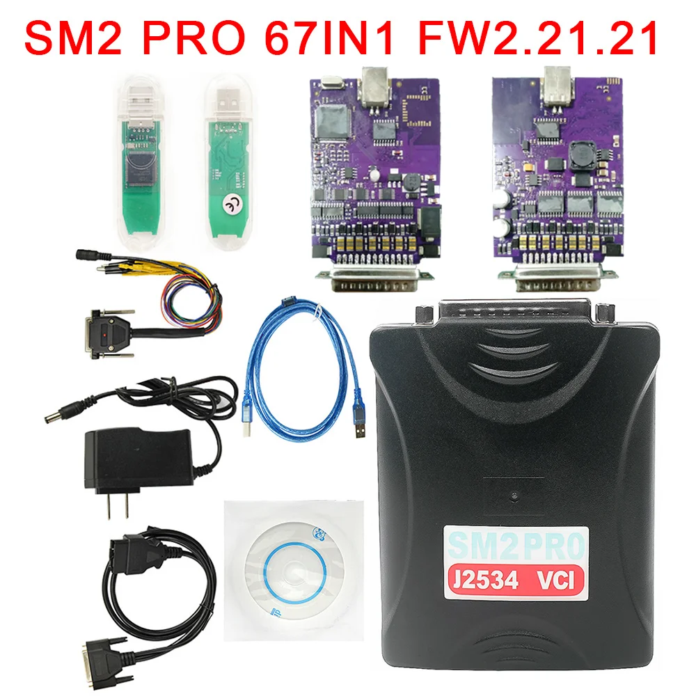 SM2 Pro J2534 VCI ECU Programmer Read & Write เครื่องมือรองรับ67โมดูล Scanmatik 2 Pro 67ใน1 PCM ...