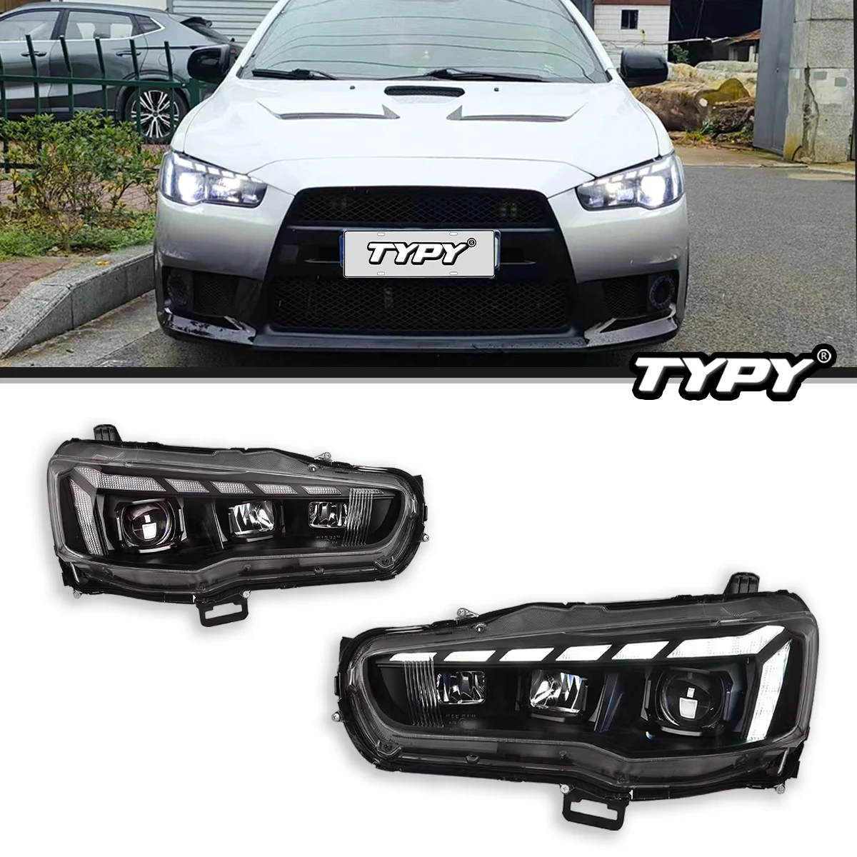 TYPY Car Lights For Mitsubishi Lancer EX Headlight 2009-2016 LED ...