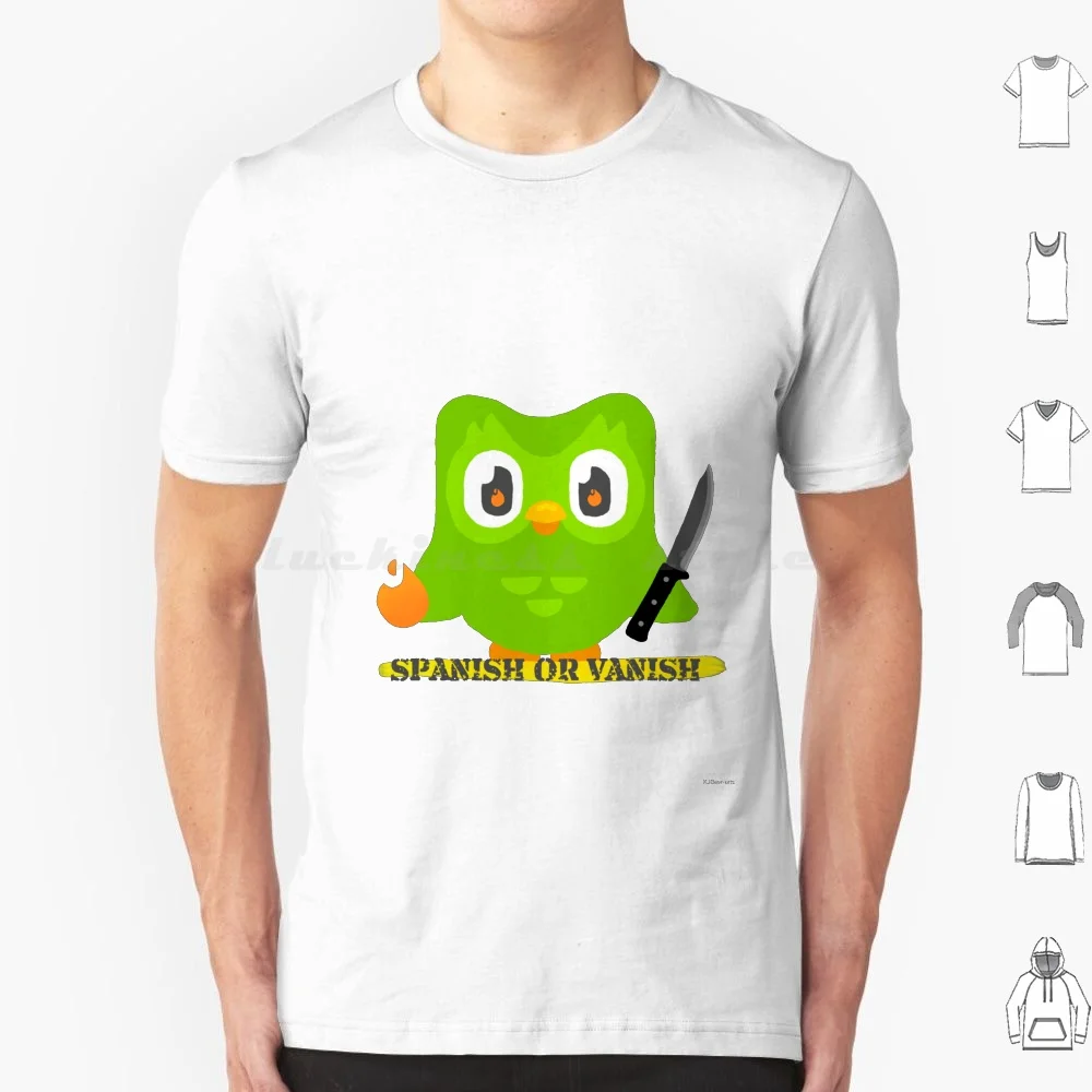 Duolingo Spanish Or Vanish T Shirt Men Women Kids 6xl Duolingo Owl Duo ...