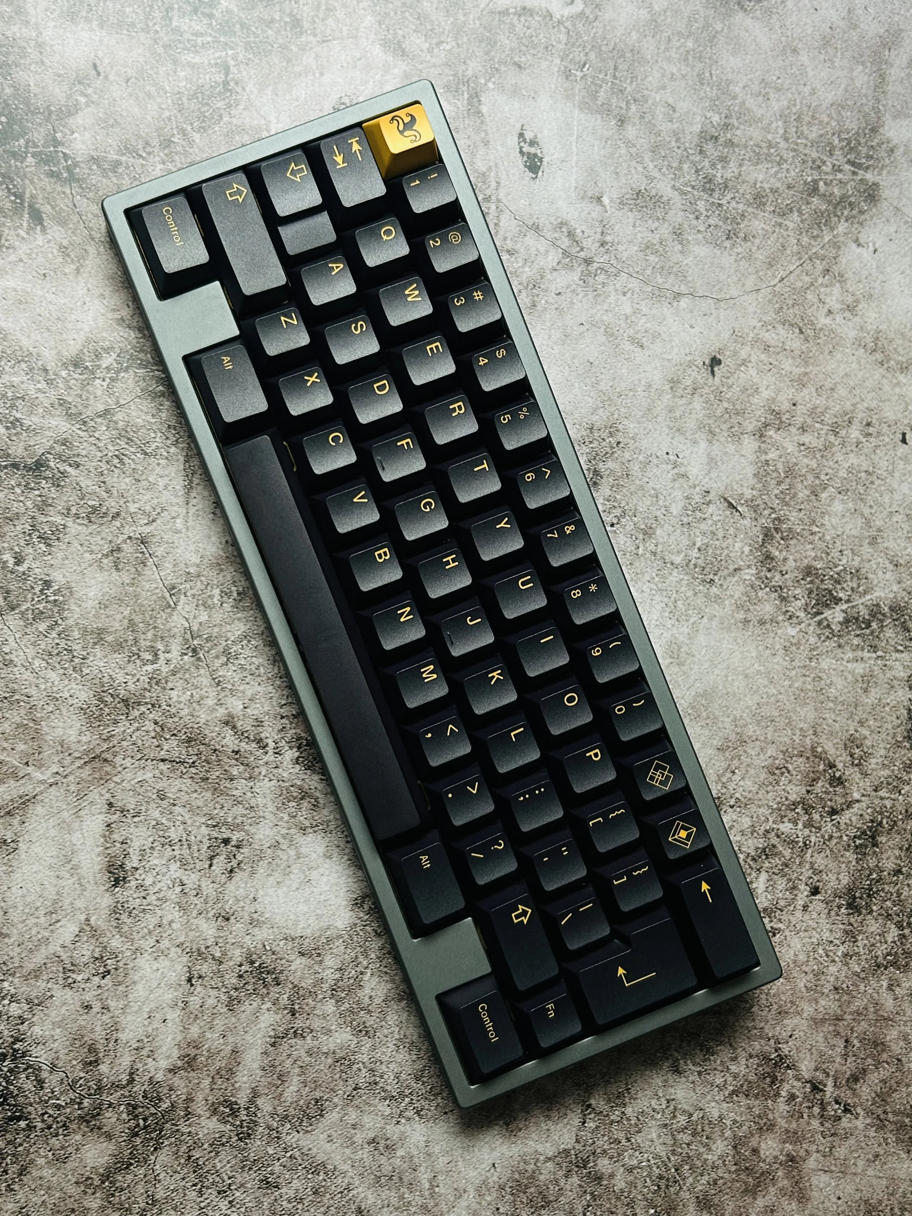 PBT GMK BALCK GOLD Keycaps Cherry Profile Keycap 5 Sides Dye ...