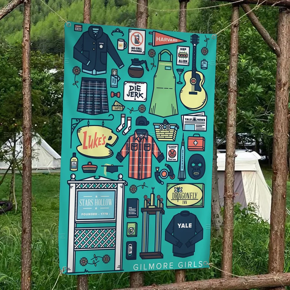 Gilmore-Girls-Tv-Play-Cartoon-Flag-Art-Science-Fiction-Room-Home-Decor ...