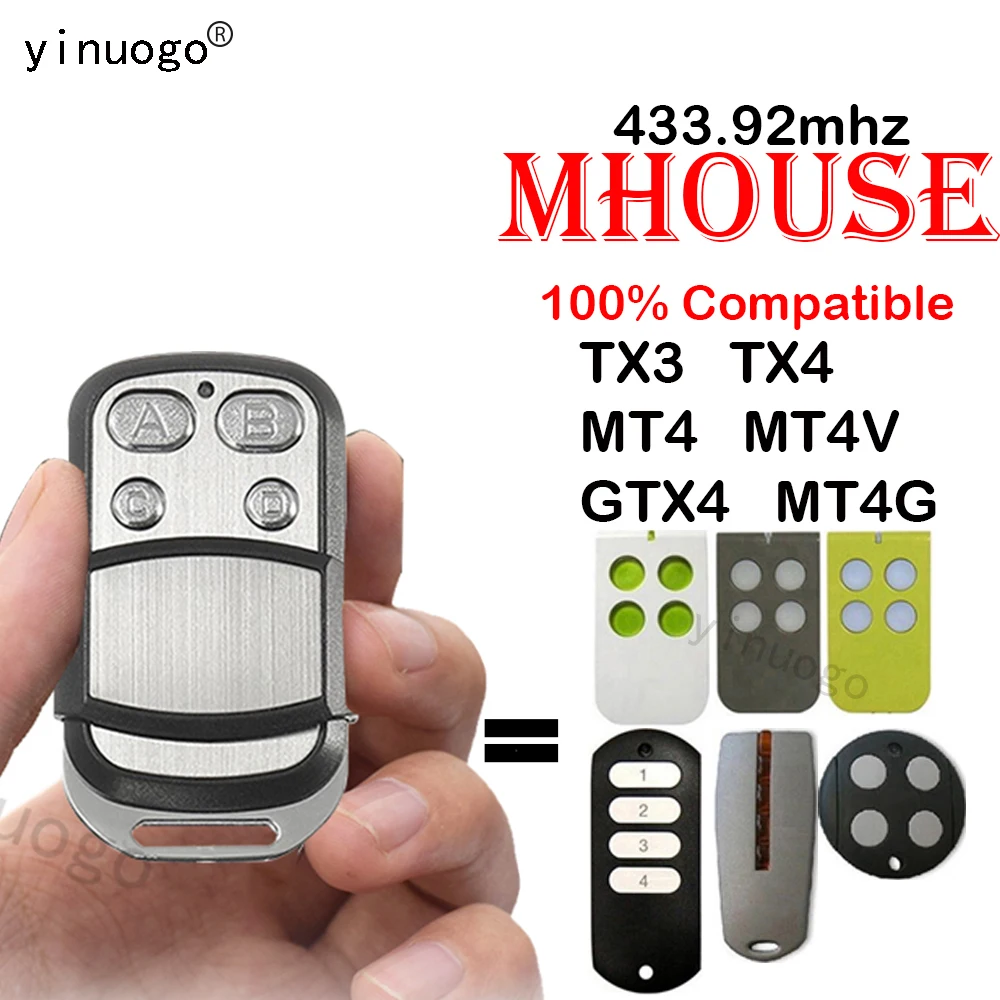 Mhouse Moovo Remote Control Mhouse Myhouse Tx4 Tx3 Gtx4 Gtx4c 433.92mhz ...