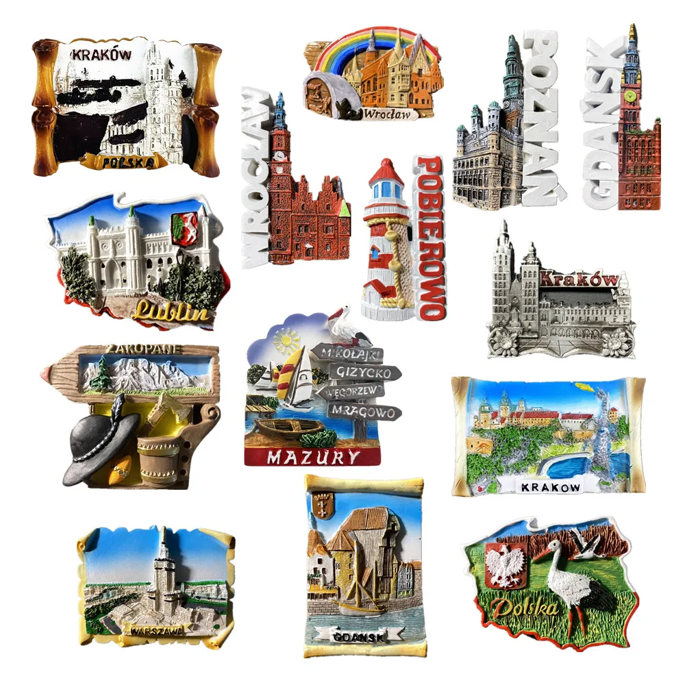 Europe-Poland-Flavor-Landmark-Building-Fridge-Magnet-Tourist-Souvenirs ...