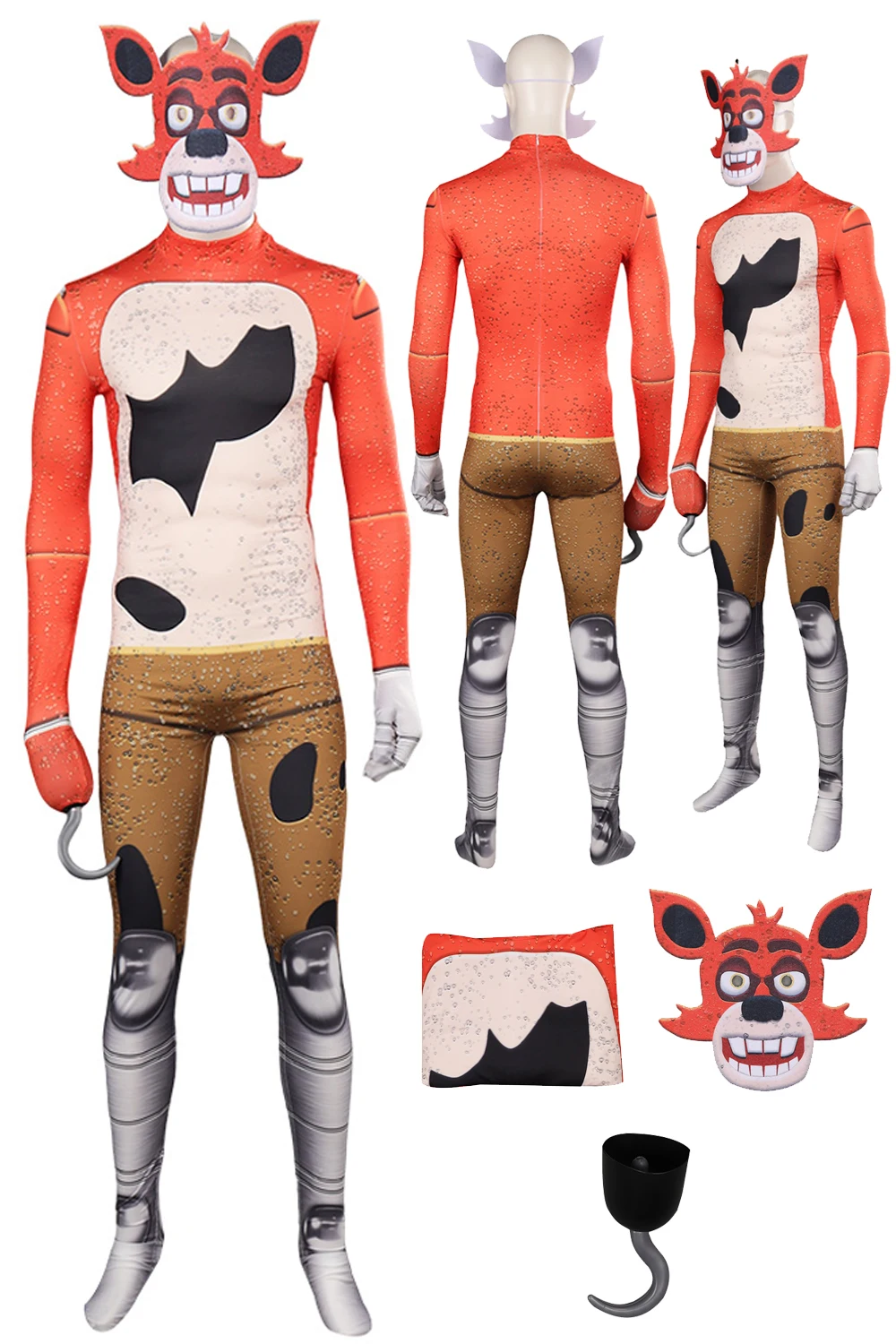 Foxy-Cosplay-Role-Play-Horror-Game-FNAF-Disguise-Costume-Jumpsuit-Mask ...