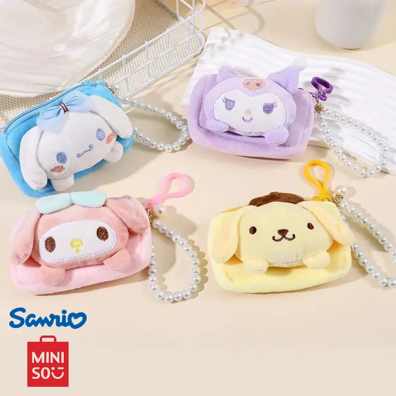 MINISO-My-Melody-Plush-Children-Wallet-Kawaii-Cinnamoroll-Mini-Change ...
