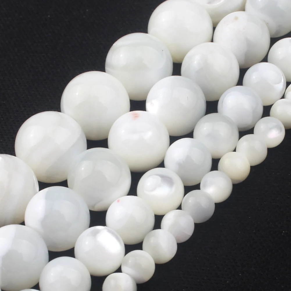 Natural-Stone-Black-White-Texture-Onyx-Round-Beads-4-6-8-10-12mm-For ...