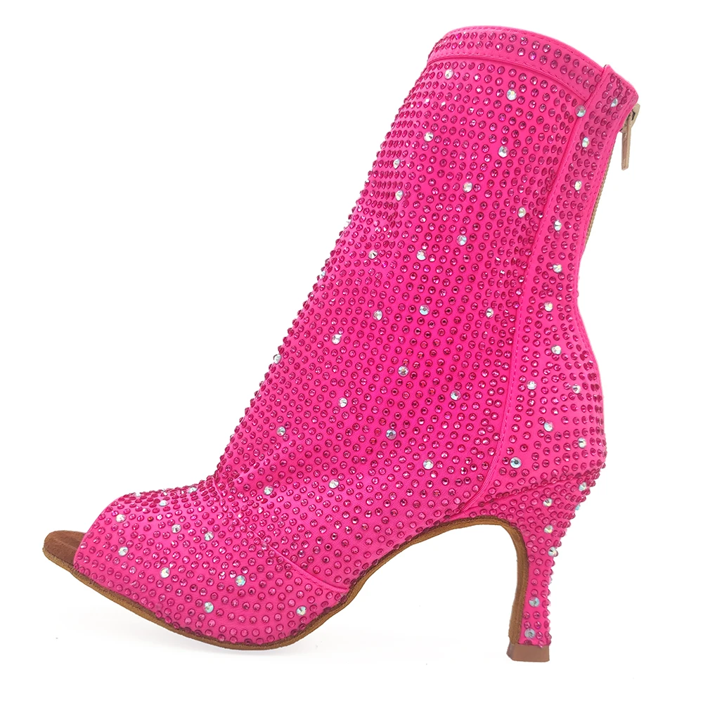 Women-OEM-Latin-Dance-Boots-Rhinestone-Salsa-Tango-Dance-Shoes-Latin ...