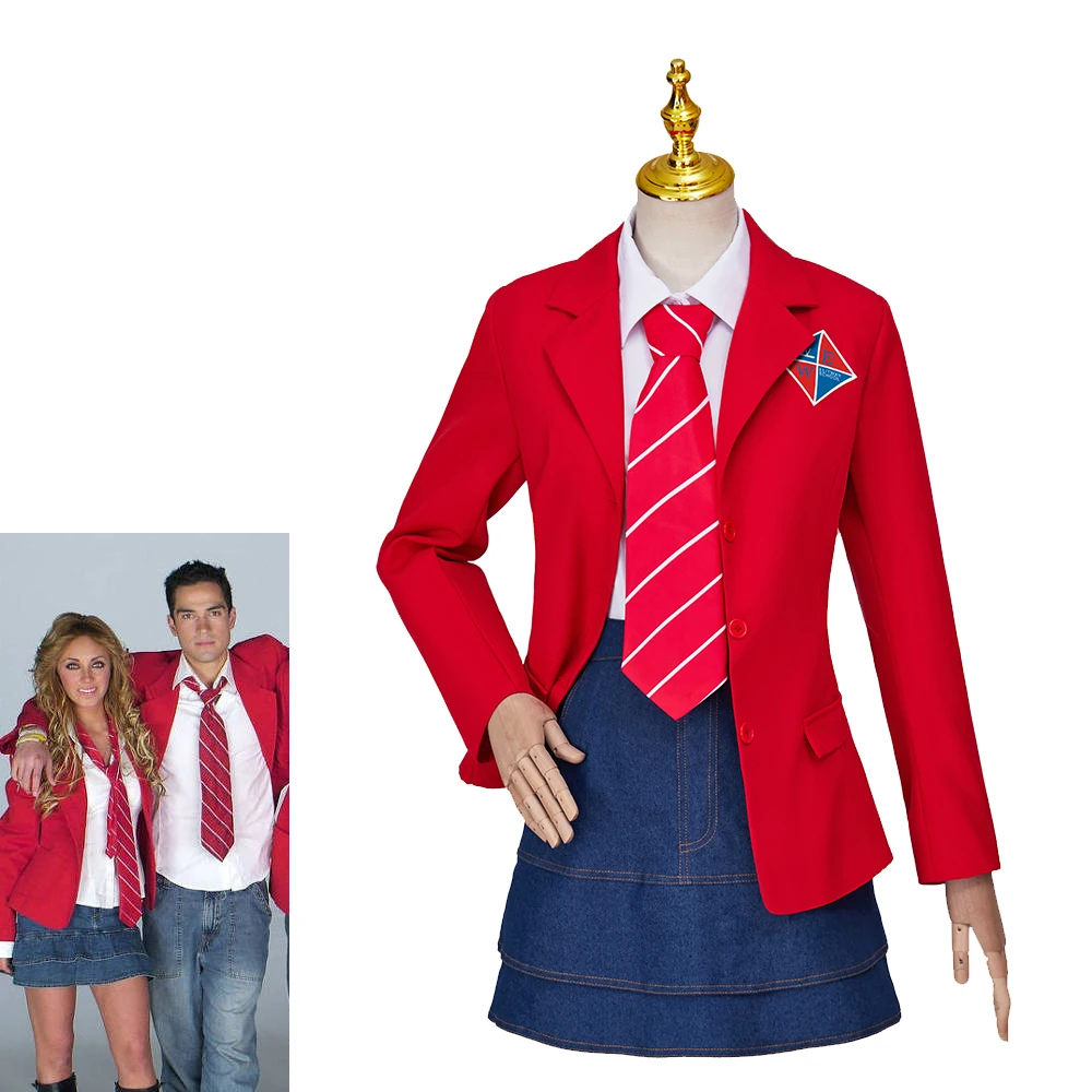 TV-Series-Rebelde-Cosplay-Men-s-Women-s-Costume-School-Uniform-Red ...
