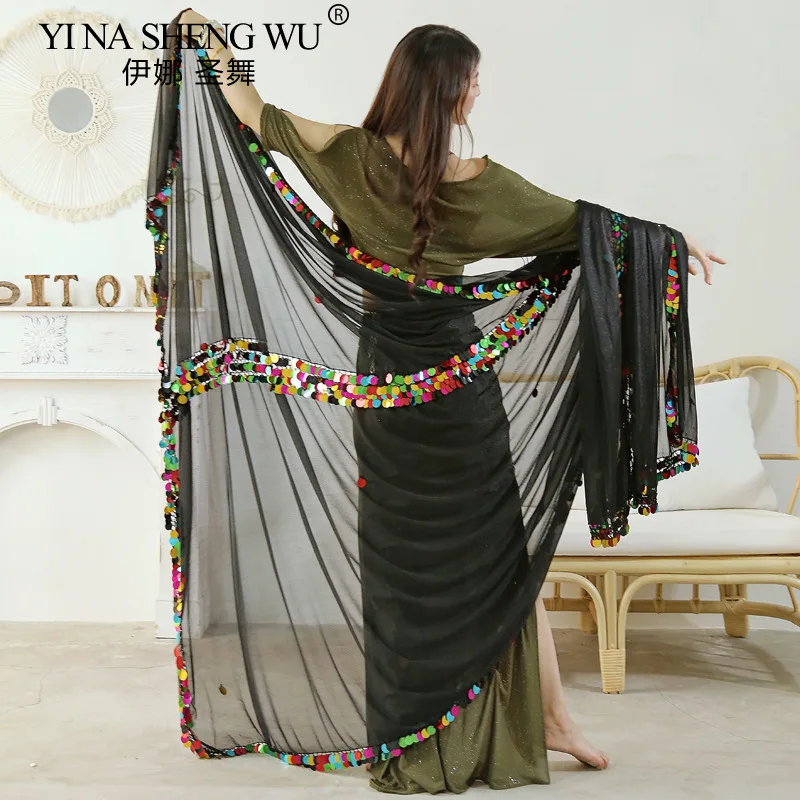 Belly Dance Malaya Scarf Sequins Decorate Stage Show Melaya Scarf ...