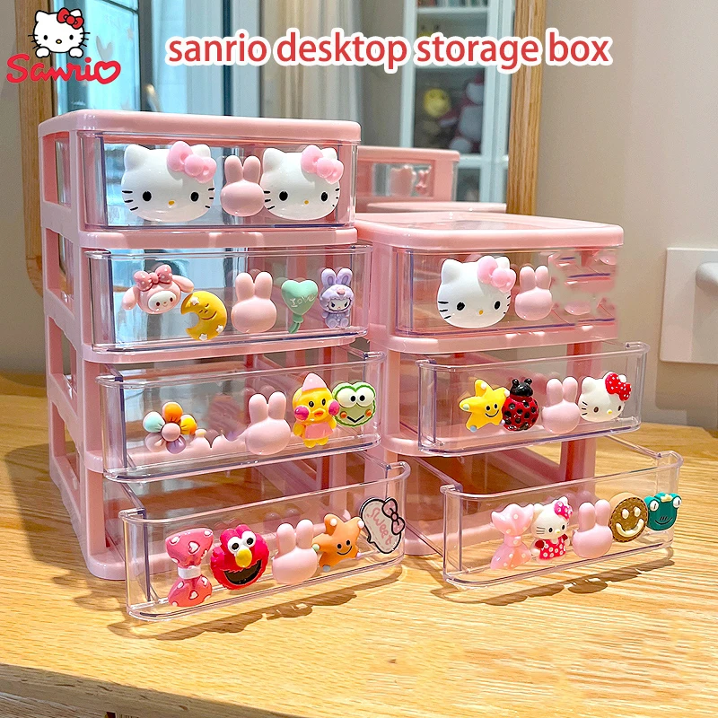 Diy-Handmade-Sanrio-Hello-Kitty-Storage-Box-Desktop-Transparent-Drawer ...